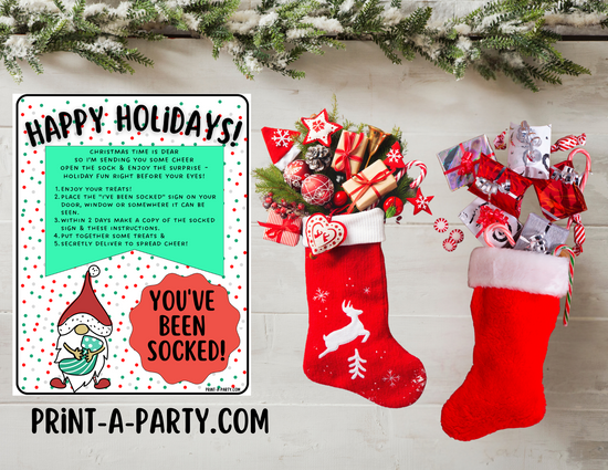 GIFT IDEA: You've Been Socked Holiday Gift Printable – Christmas Neigh ...