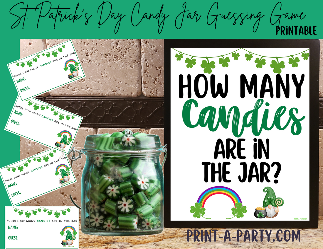 CANDY JAR GUESSING GAME - ST. PATRICK'S DAY | How many candies in jar ...