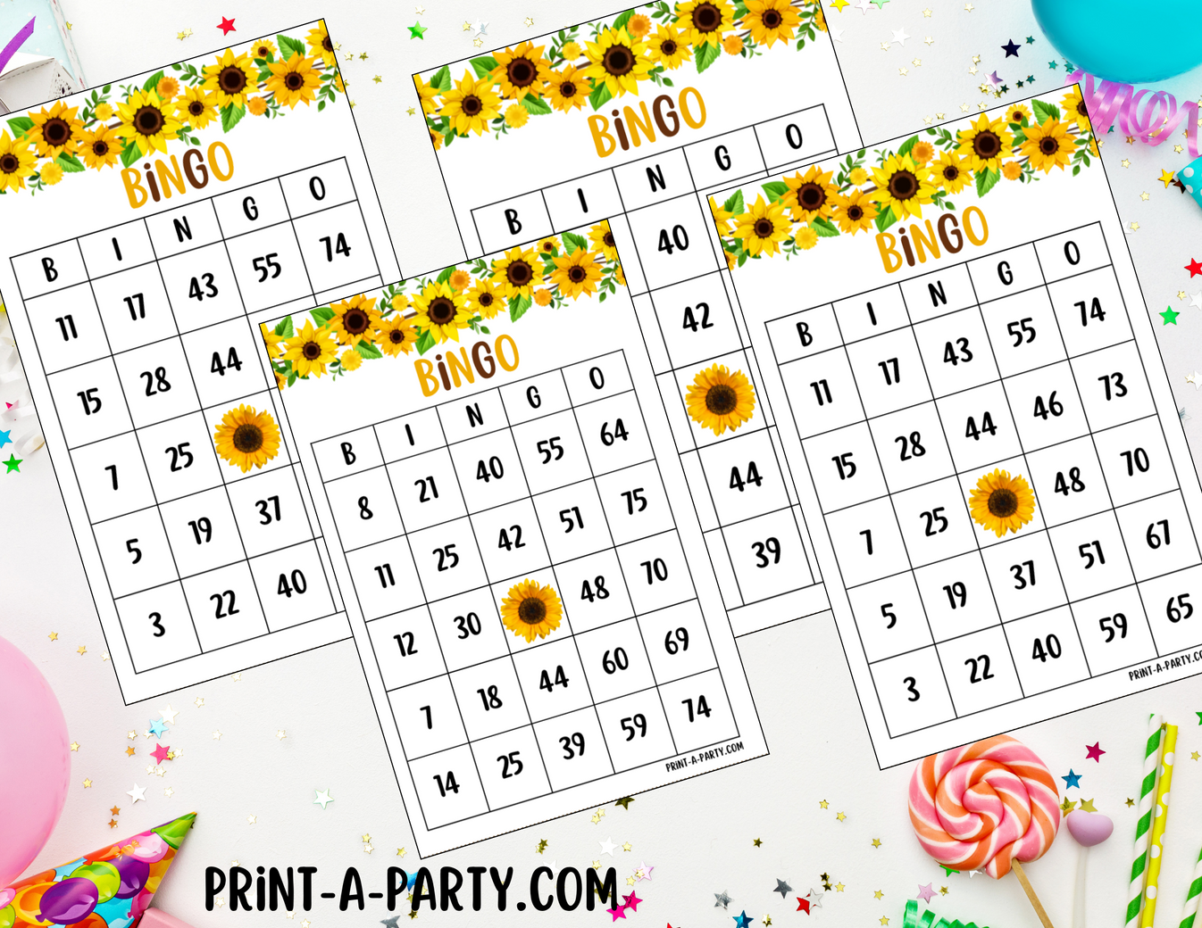 BINGO: Printable Sunflower Bingo Game – Fun Party & Classroom Activity ...