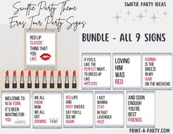 Swiftie Party Signs - Printable Taylor Swift Party Signs – Eras Tour P ...