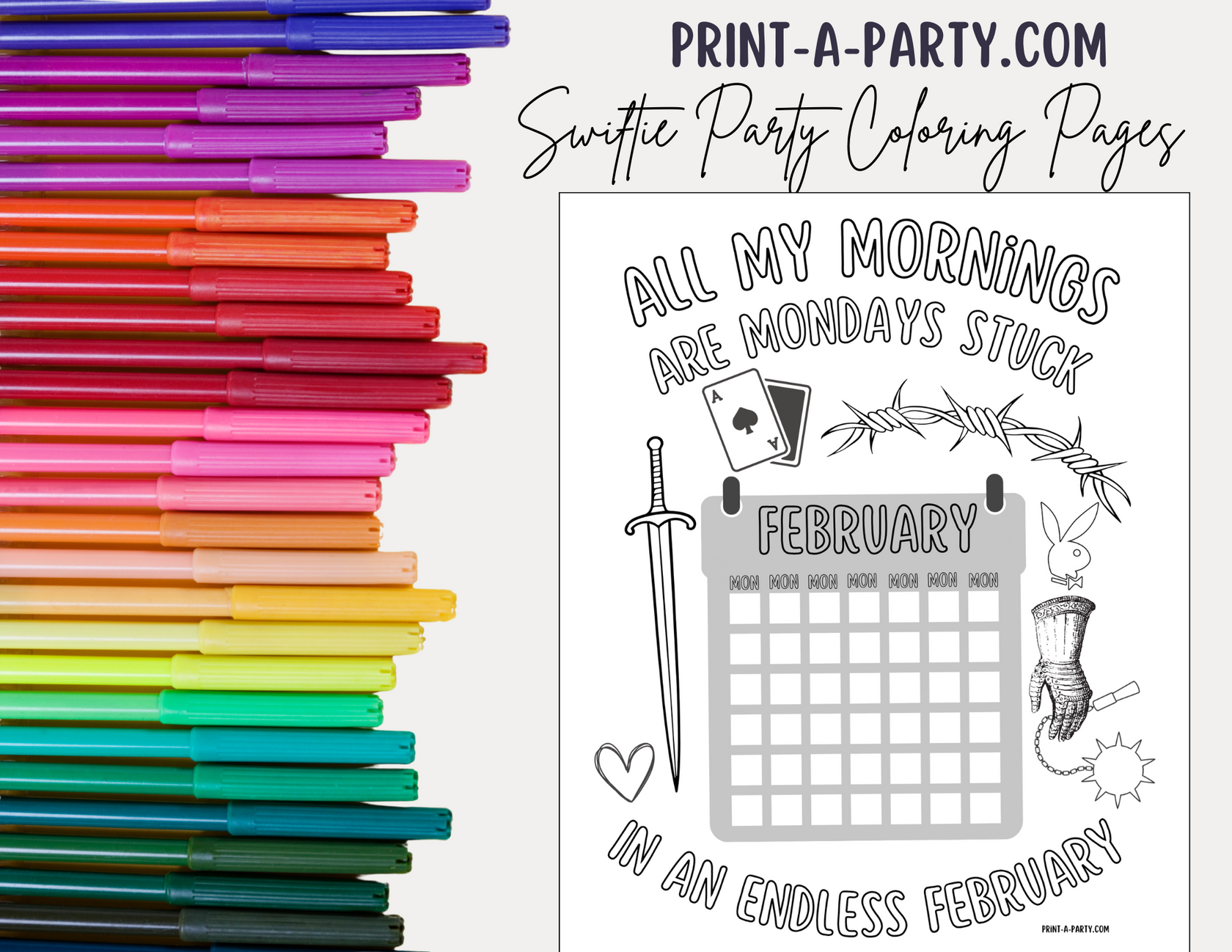 Swiftie Coloring Pages Printable Set – Taylor-Inspired Lyric Coloring ...