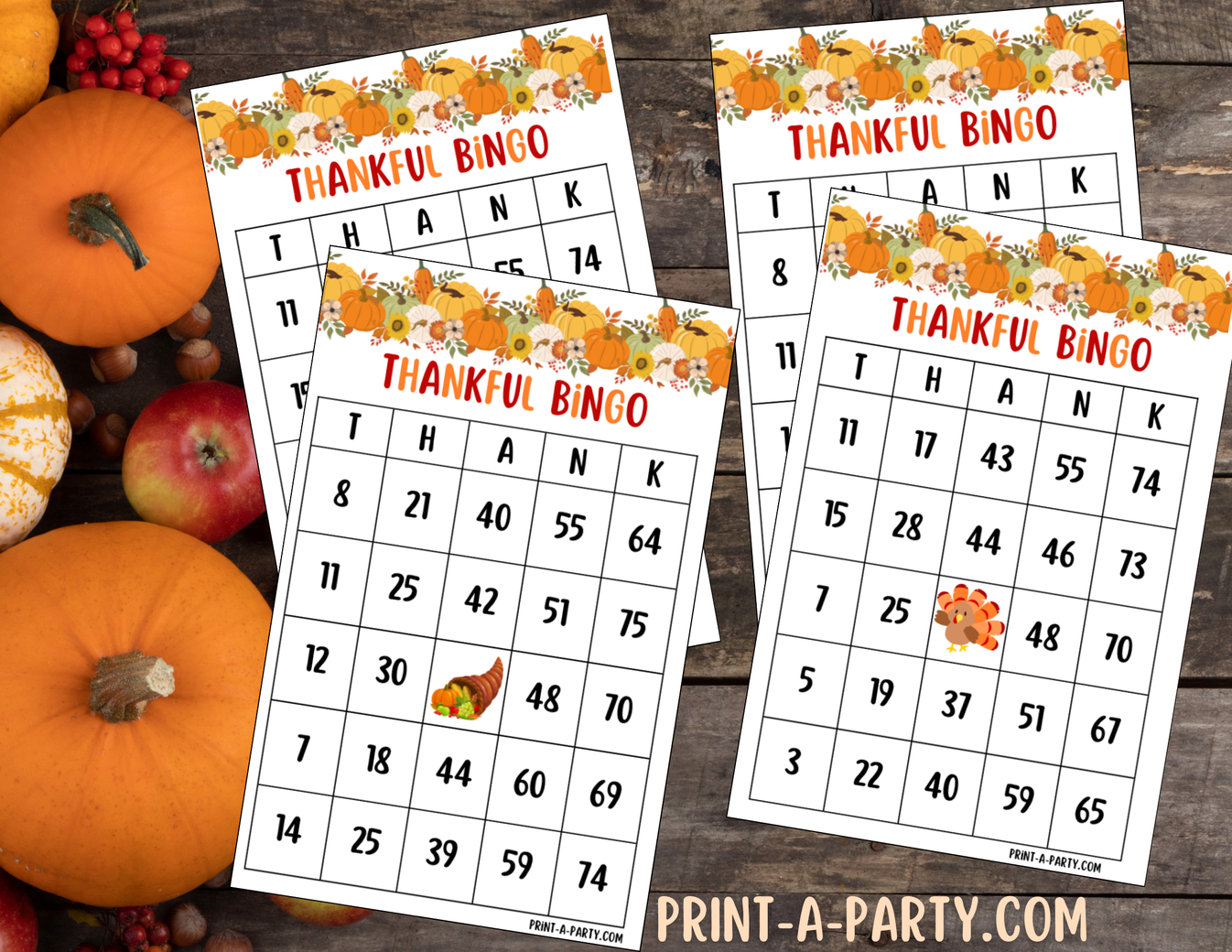 BINGO: Thanksgiving Printable Bingo Game – Fun Holiday Activity for Fa ...