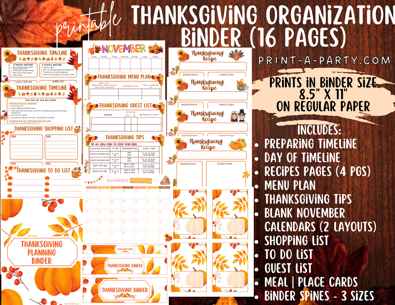 Thanksgiving Organization Binder: Thanksgiving Hosting Binder | Thanks ...