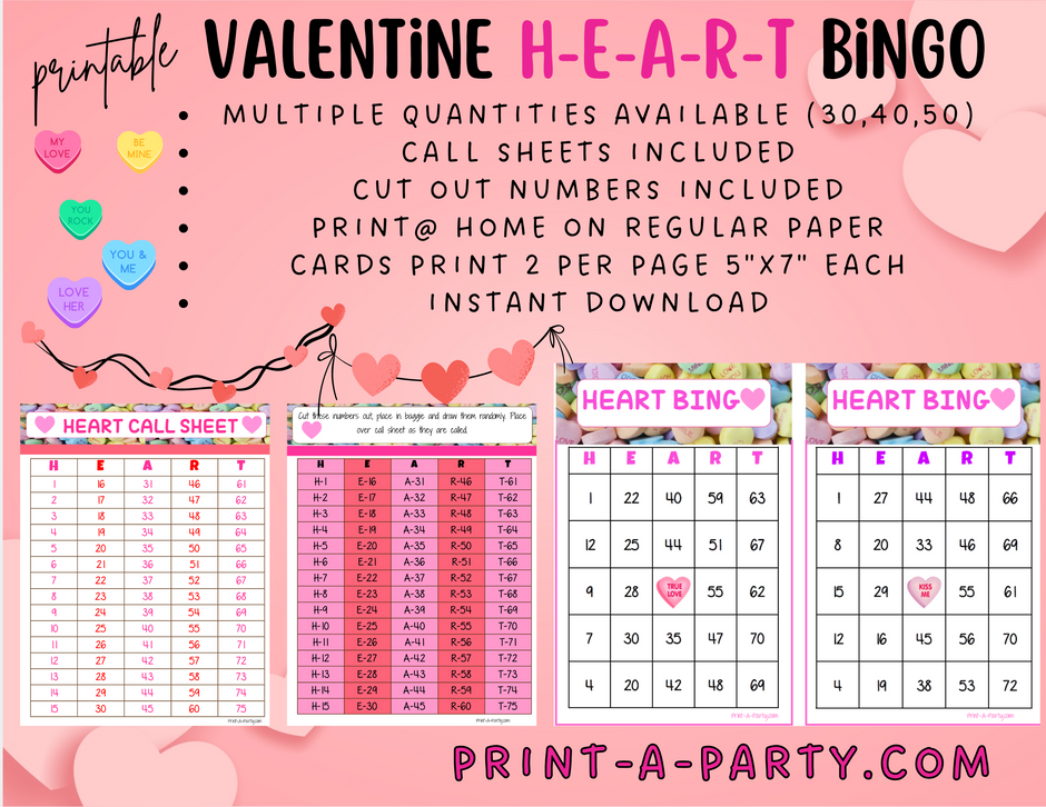 Valentine's Day Printables | Games | Wine | Decor | Planning and more ...