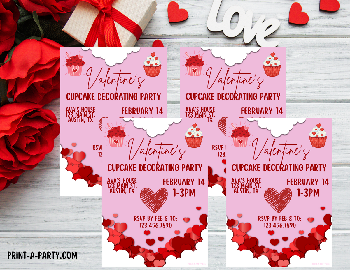 VALENTINE PARTY EDITABLE INVITATION: VALENTINE'S DAY PARTY INVITATION ...