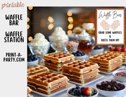 WAFFLE BAR - Printable Chalkboard Waffle Bar Sign & Topping Labels – P ...