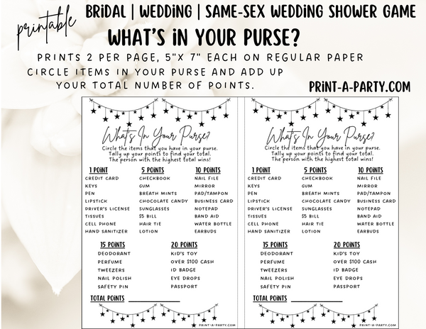 Same Sex Wedding Shower Games Bundle LGBTQ+ | Printable | Bingo, Never ...