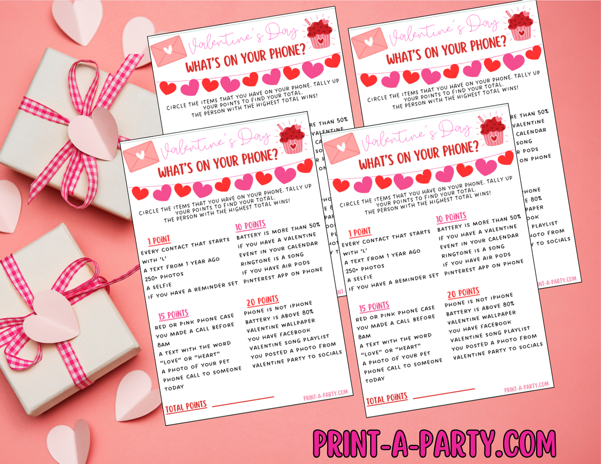 WHAT'S ON YOUR PHONE - Valentine's Day Edition | Printable and instant ...