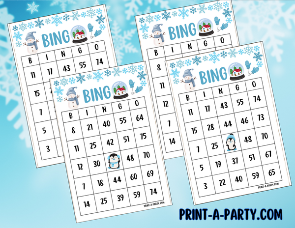 Printable Winter Bingo Cards + Call Sheets | Winter Game for kids or ...