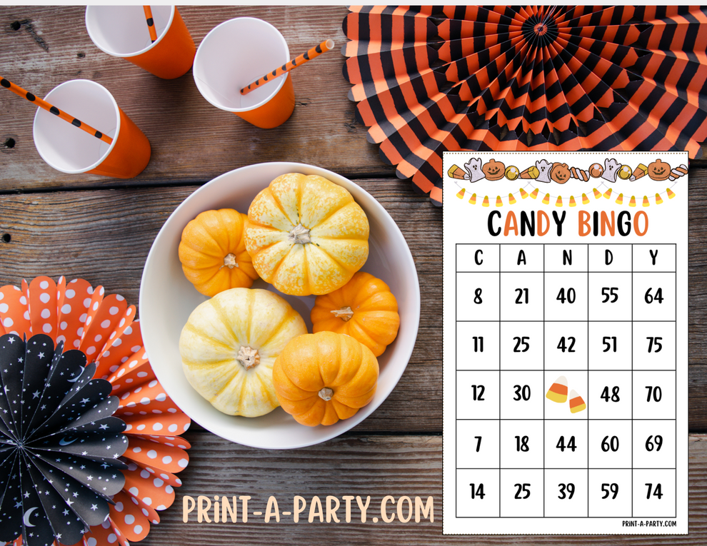 BINGO: Halloween Candy Corn Bingo Printable Game – Fun C-A-N-D-Y Game ...