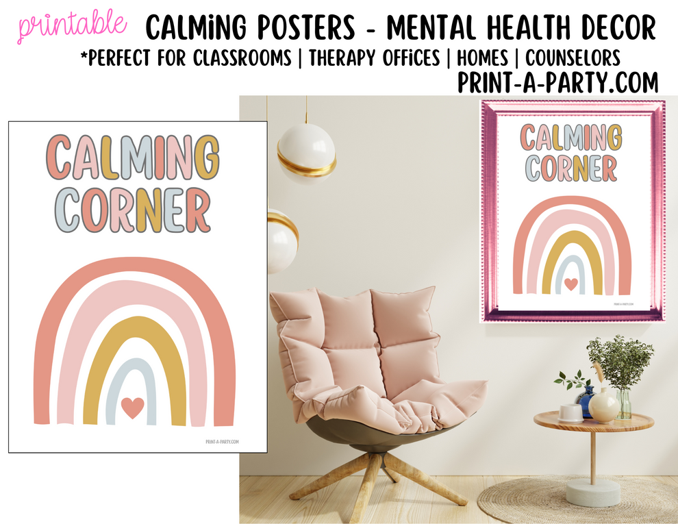 CLASSROOM DECOR - Boho Calming Corner Posters – Printable Mental Healt ...