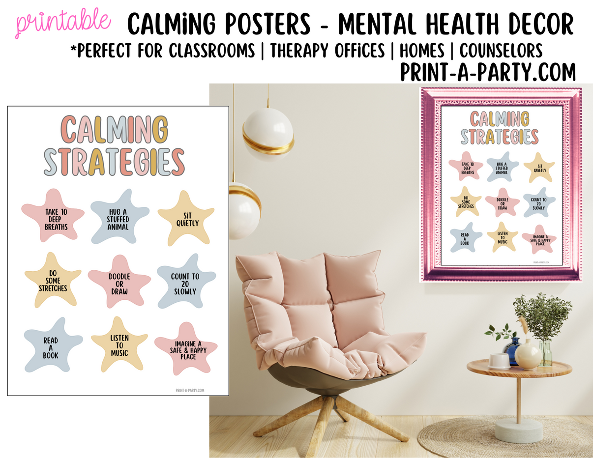 CLASSROOM DECOR - Boho Calming Corner Posters – Printable Mental Healt ...