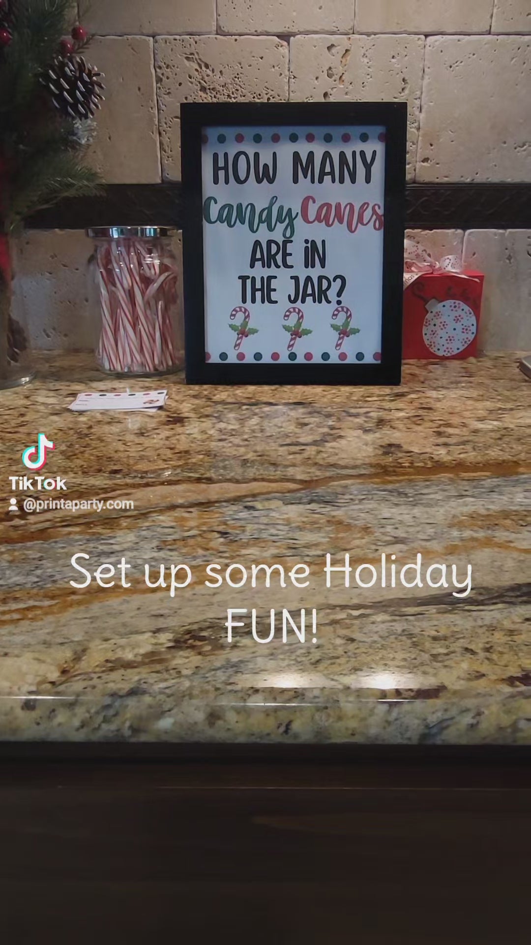 Christmas Candy Jar Guessing Game Printable – Holiday Sign and cards f ...