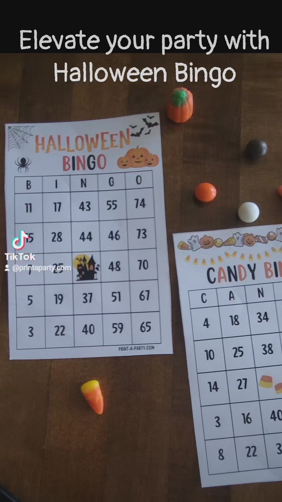 BINGO: Halloween Candy Bingo Game | C-A-N-D-Y Bingo Game | Halloween P ...