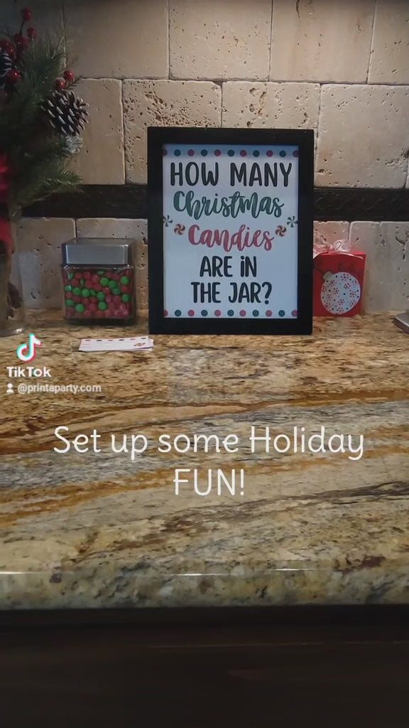 Printable Christmas Candy Jar Guessing Game Kit - instant festive fun ...