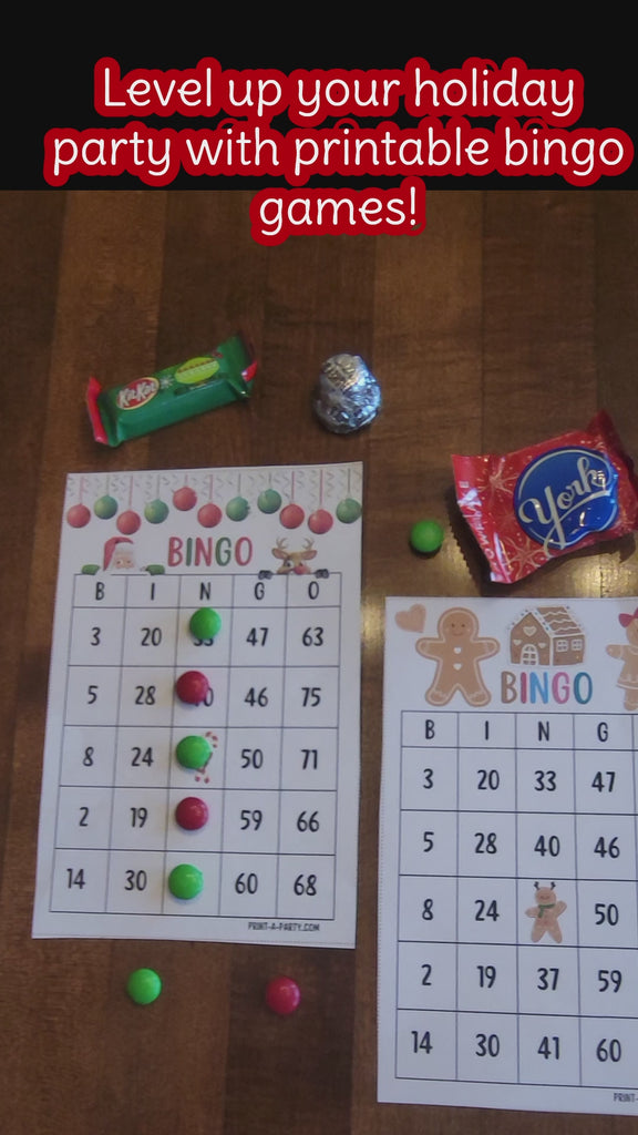 BINGO: Printable Gingerbread Bingo Game – Christmas Party Activity for ...