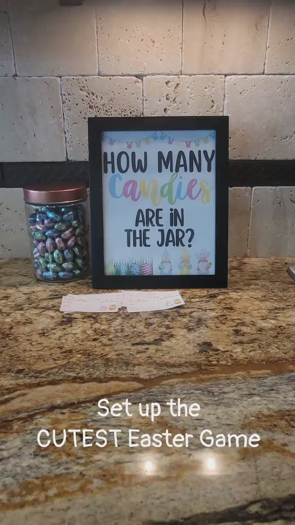 Easter Peeps Candy Jar Guessing Game Printable – Sign + Guessing Cards ...