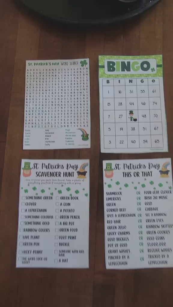 BINGO: St. Patrick's Day Bingo Game Printable Holiday BIngo Game, Part ...