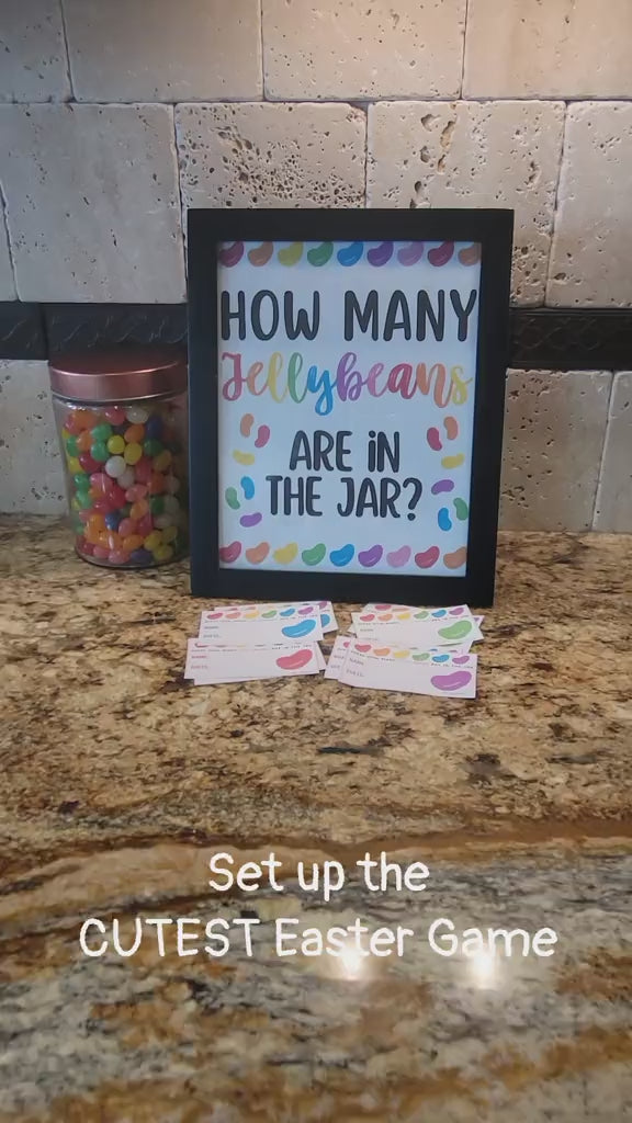 Jellybeans Candy Jar Guessing Game Printable Sign (8x10) & Guessing Ca ...