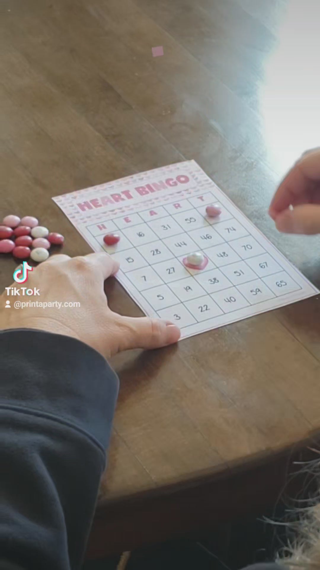 Printable Valentine's Day Bingo Cards w hearts and cupid - 30, 40 or 50 ...