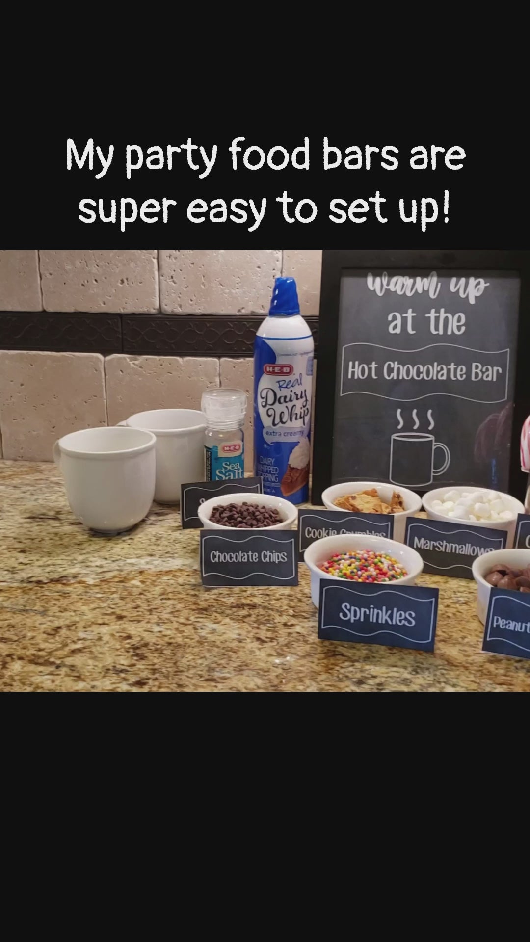 Popcorn Bar Sign & Topping Tent Cards - Printable Food Station for Mov ...