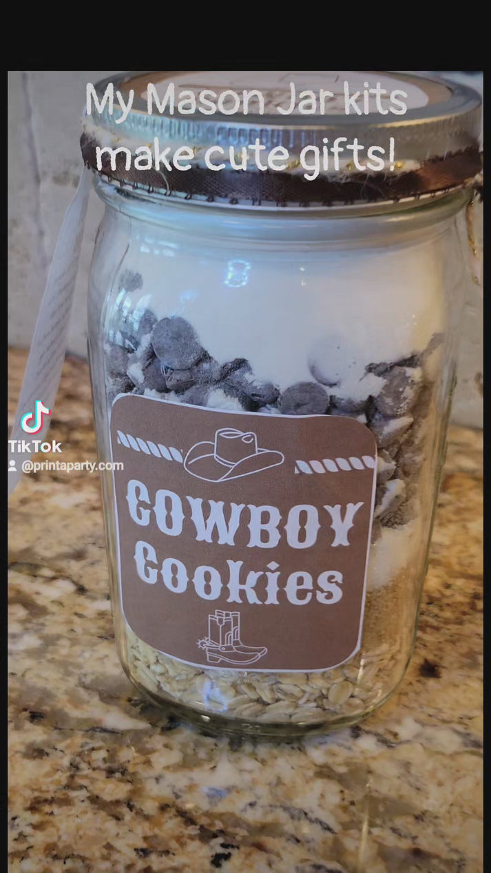 MASON JAR GIFT: Brownies in a Mason Jar Printable Kit - DIY Gift Idea ...