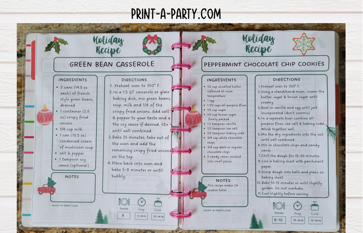 DIY Cookbook | CHRISTMAS Recipe Collection | PRINTABLE OR EDITABLE | P ...