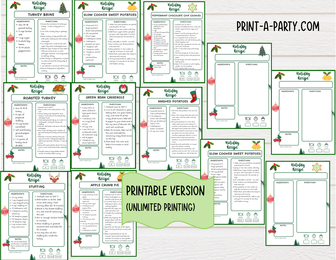 DIY Cookbook | CHRISTMAS Recipe Collection | PRINTABLE OR EDITABLE | P ...