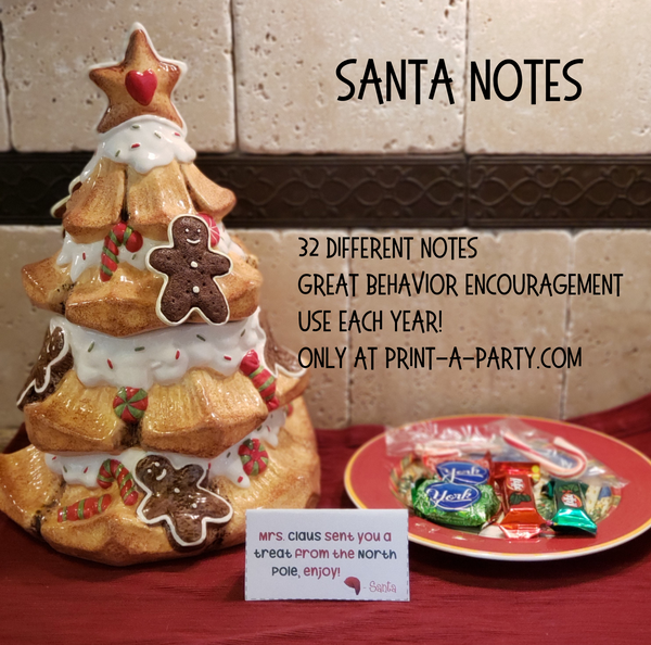 Printable Santa Mini Notes - Notes from the North Pole - 32 different ...
