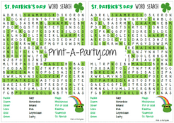 Printable St. Patrick's Day Word Search Game with Answer Key | St ...